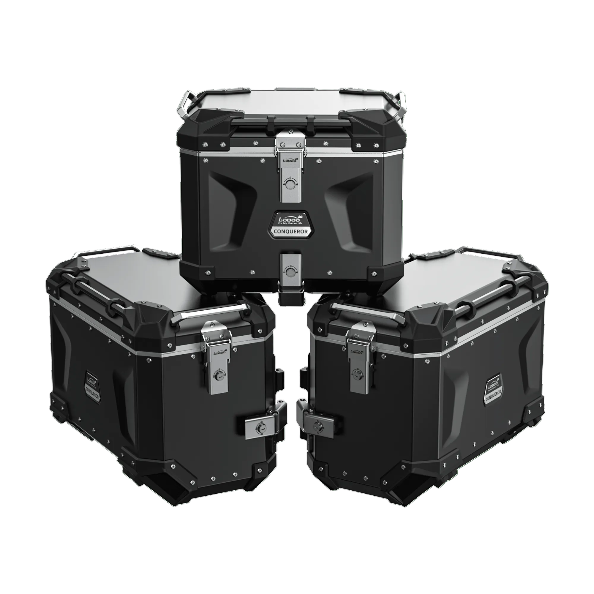 LOBOO CONQUEROR Aluminum Motorcycle Luggage System for BMW R1300GS ...