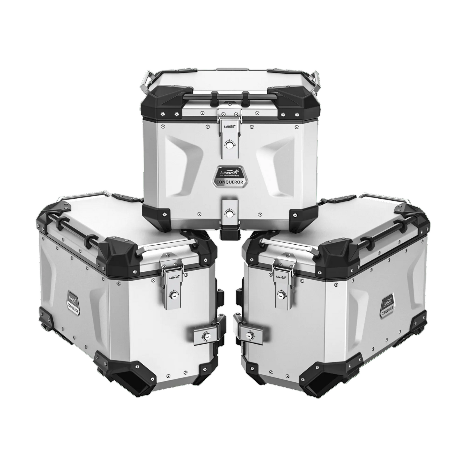 LOBOO CONQUEROR Aluminum Motorcycle Luggage System for BMW R1300GS ...
