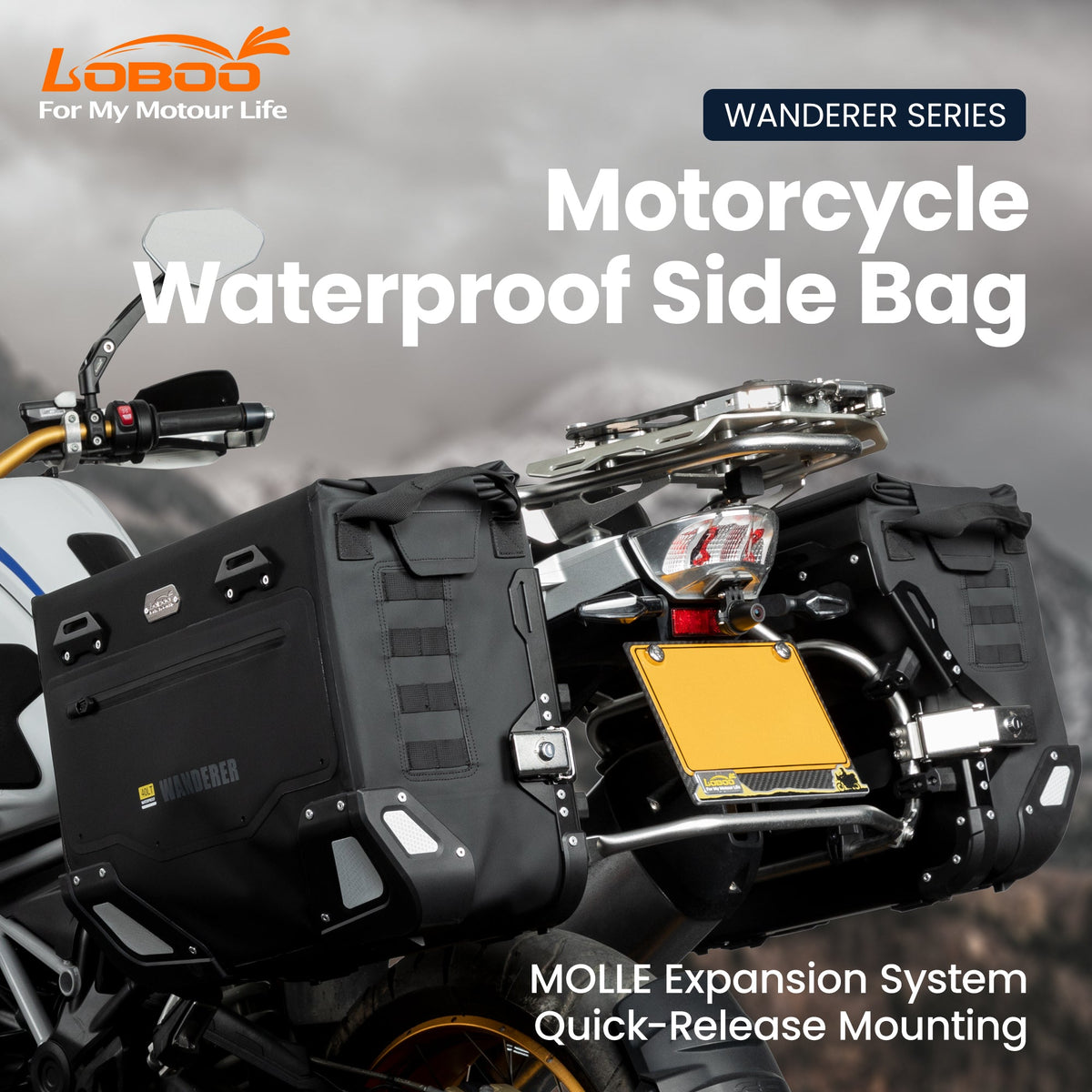 LOBOO Wanderer Waterproof Side Bags (30L/40L) | Quick-Release Soft ...